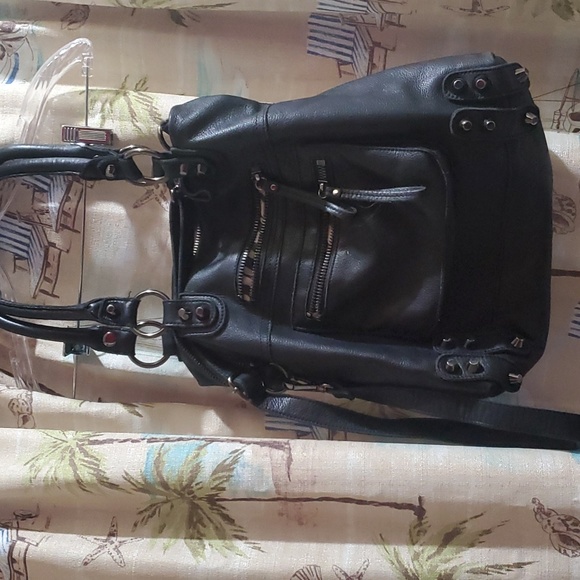 Linea Pelle | Bags | Linea Pelle Black Leather Studded Tote | Poshmark
